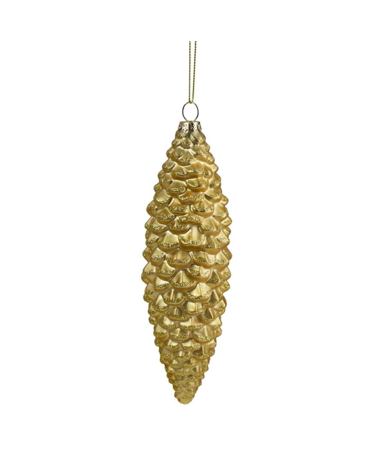 Click here for 8 Glitter Accents Pine Cone Christmas Ornament - G... prices