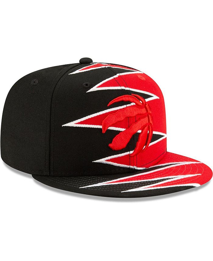 New Era Men's Black and Red Toronto Raptors Zig Zag Split 9FIFTY ...