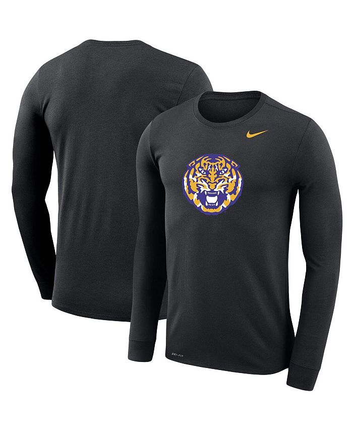 Nike Men's Black Lsu Tigers Helmet School Logo Legend Performance Long ...