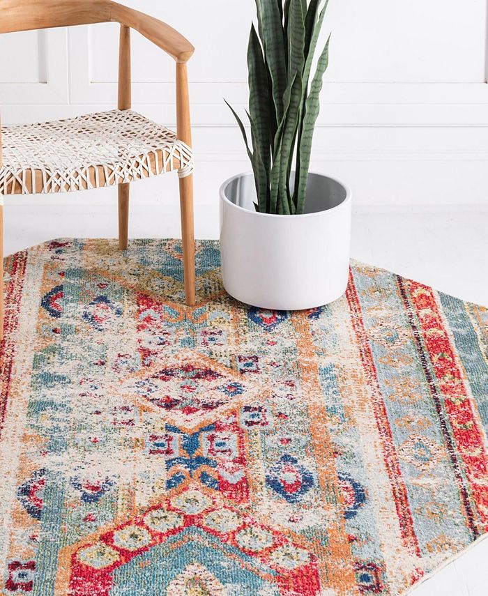 Bayshore Home BH Arcata II Yellowstone 6' x 6' Octagon Area Rug - Macy's