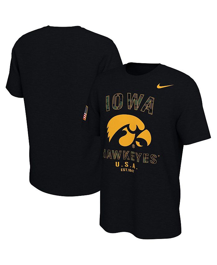 Nike Men's Black Iowa Hawkeyes Veterans Day T-shirt - Macy's