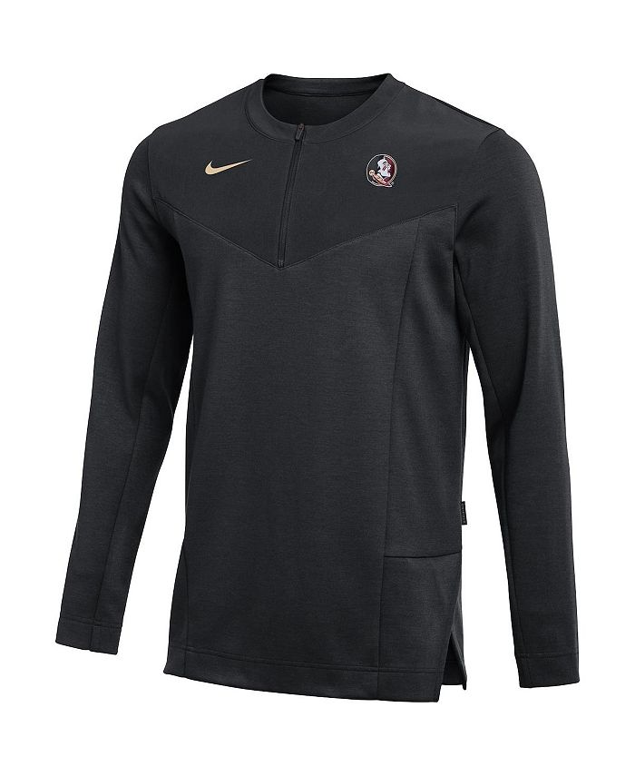 Nike Men's Black Florida State Seminoles Logo Performance Quarter-Zip ...