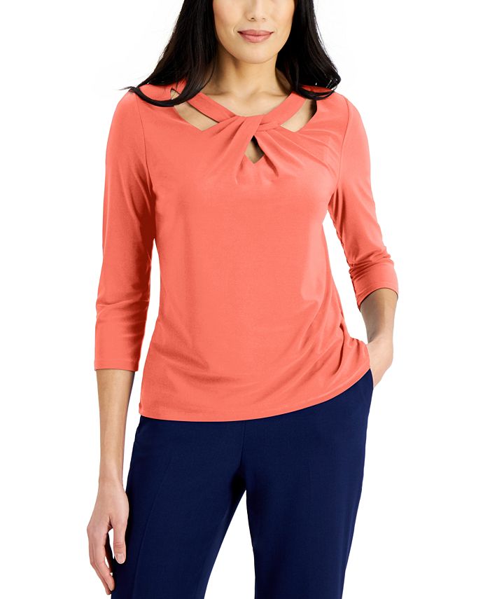 Kasper Twist Neck Top Macys