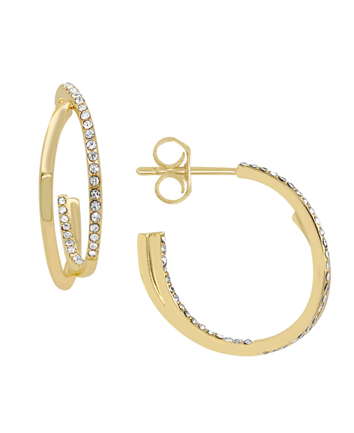 Click here for And Now This Crystal Split C-Hoop Post Earrings -... prices