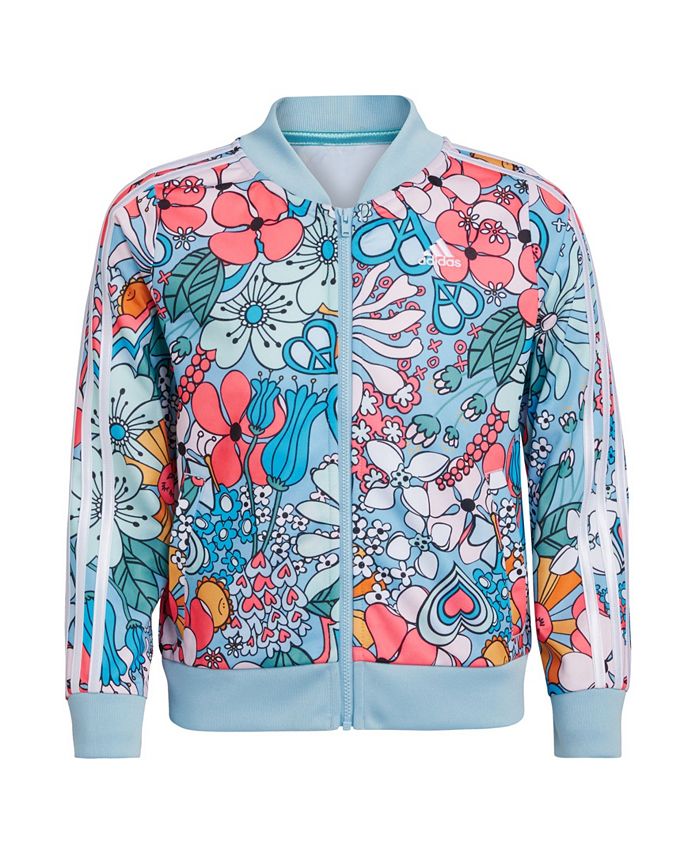 adidas Big Girls All Over Print Tricot Jacket - Macy's