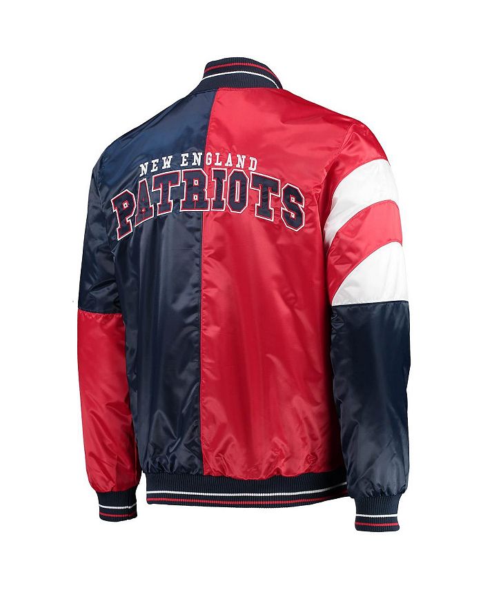 Starter Men's Navy, Red New England Patriots Leader Varsity Satin Full ...