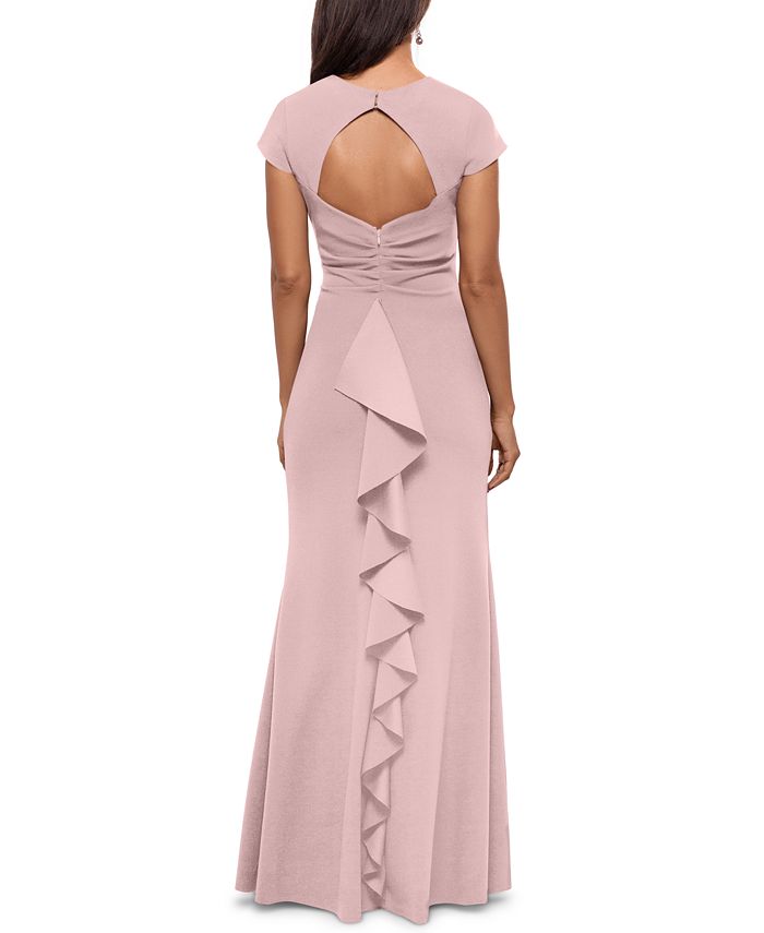 XSCAPE Ruffled Cutout-Back Gown & Reviews - Dresses - Women - Macy's