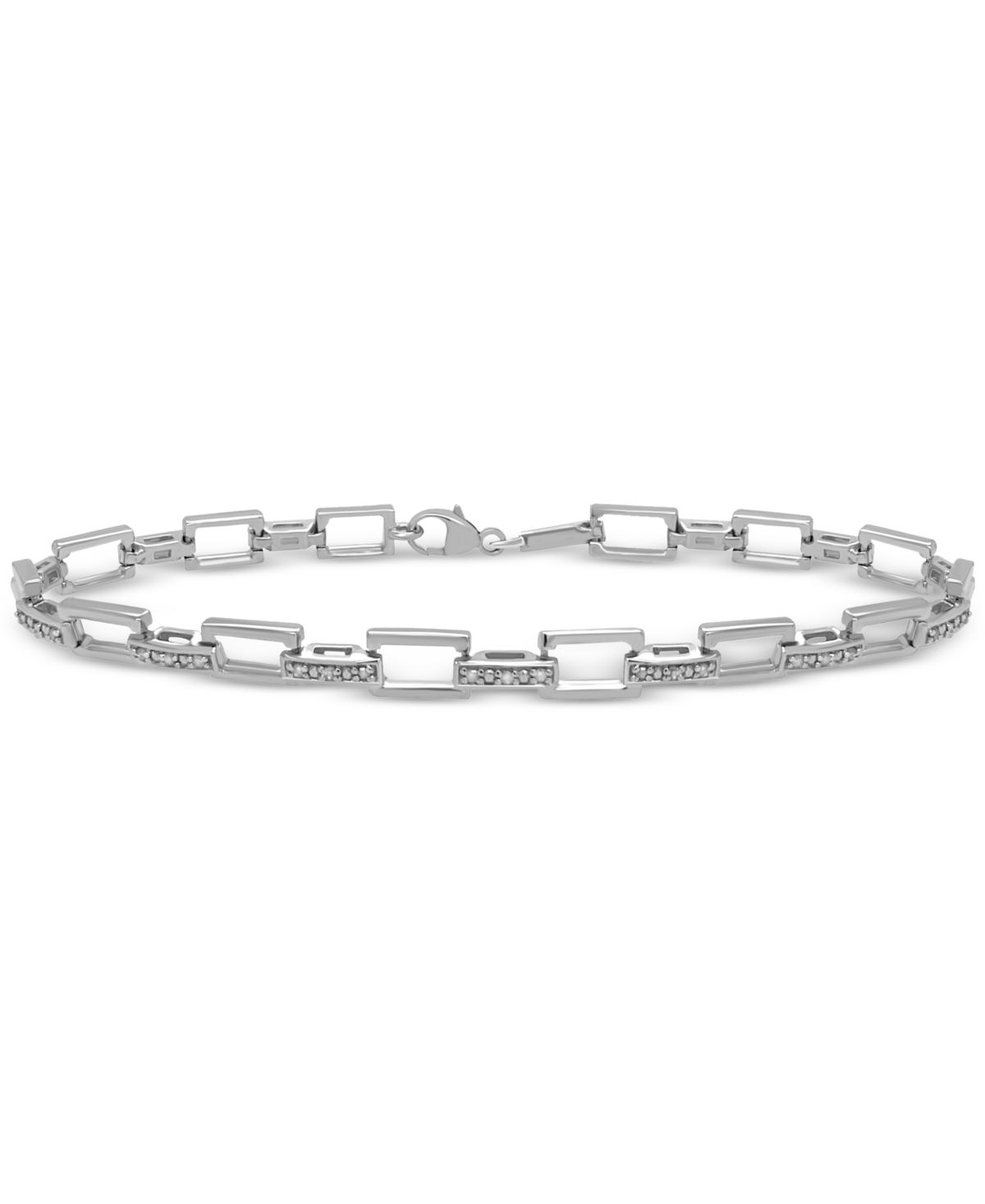 Click here for Diamond Rectangular Link Chain Bracelet (1/6 ct. t... prices