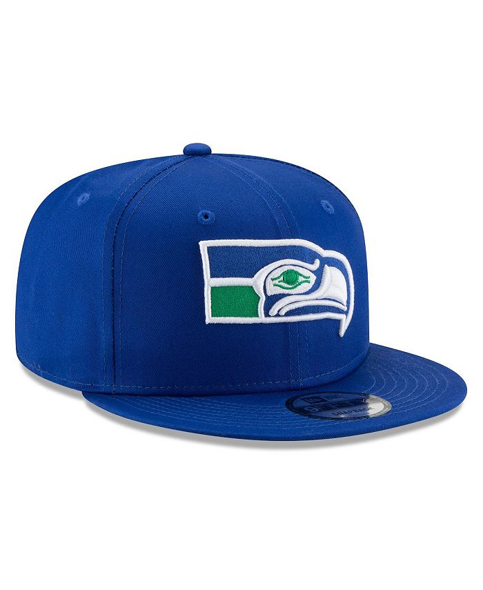 New Era Men's Royal Seattle Seahawks Throwback 9FIFTY Adjustable ...