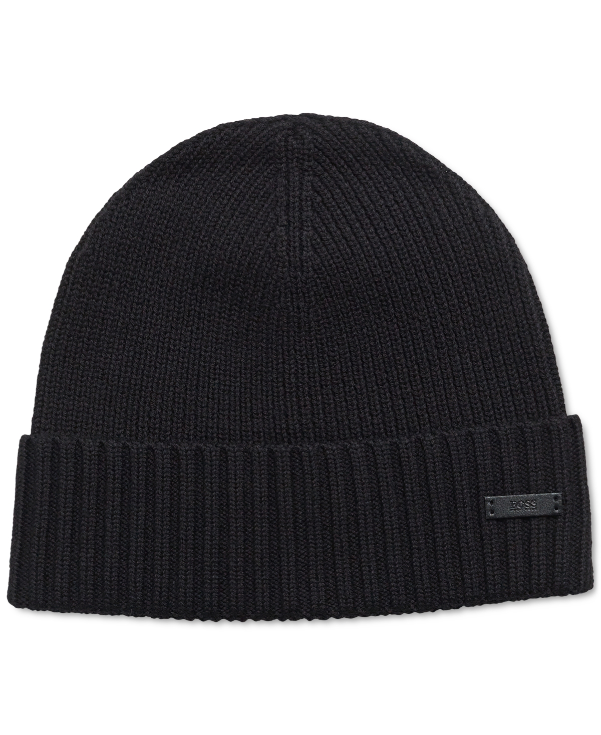 Click here for Boss by Hugo Boss Mens Virgin-Wool Beanie Hat - Bl... prices
