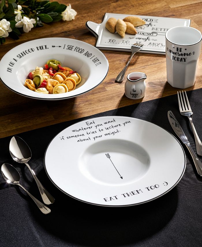 Porland Be Happy 4-Piece Cake Plate Set - Macy's