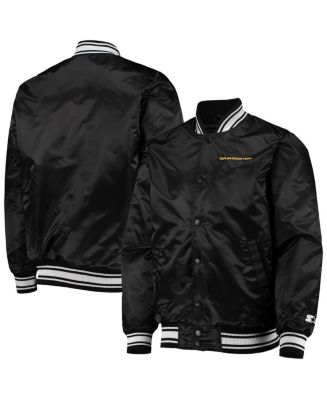 Men's Starter Black Washington Football Team Locker Room Satin Varsity ...