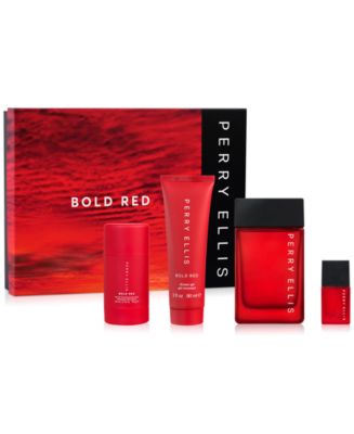 Men's 4-Pc. Bold Red Eau de Toilette Gift Set - Macy's