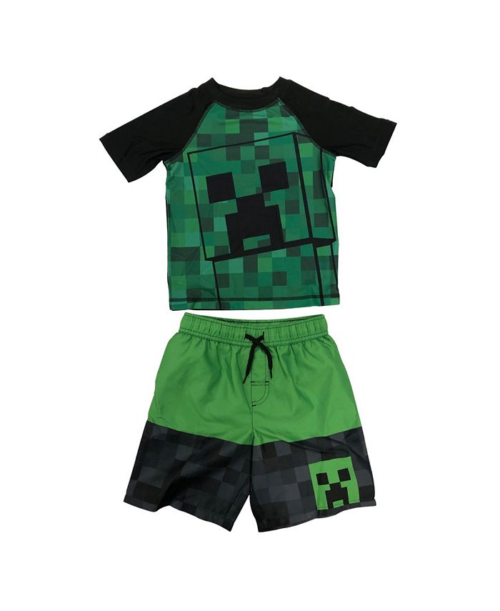 Dreamwave Little Minecraft Swimsuit, 2 Piece Set - Macy's