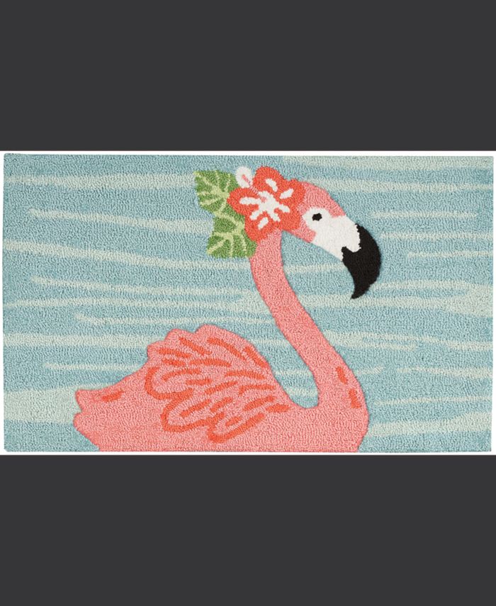 Nourison Hand Hooked Flamingo Accent Rug 18"x30" - Macy's