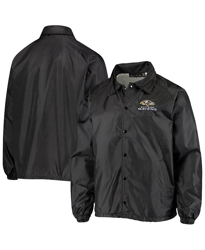 Dunbrooke Men's Black Baltimore Ravens Coaches Classic Raglan Full-Snap ...