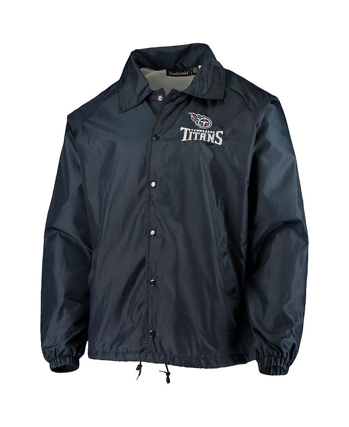 Dunbrooke Men's Navy Tennessee Titans Coaches Classic Raglan Full-Snap ...
