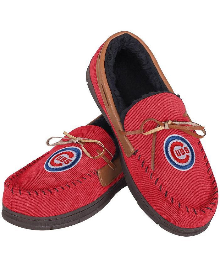 FOCO Men's Chicago Cubs Corduroy Moccasin Slippers - Macy's