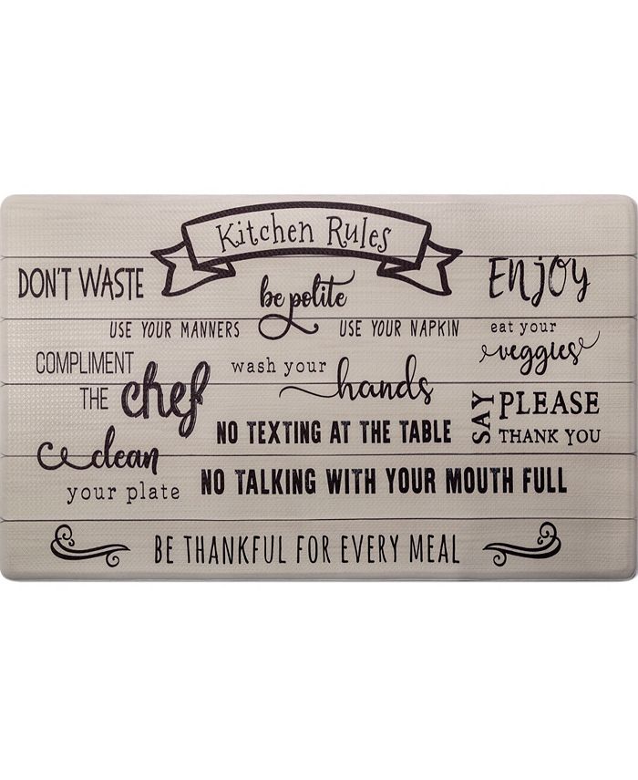 Global Rug Designs Cheerful Ways Kitchen Rules 1'6" x 2'6" Area Rug ...