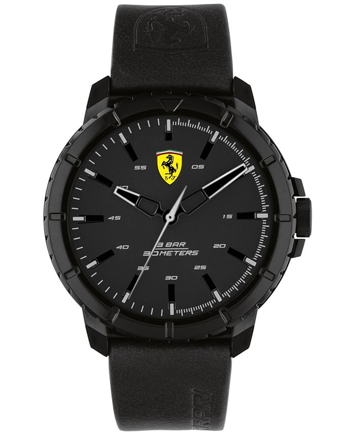 Ferrari Men's Digital Forza Black Strap Watch 45mm - Macy's