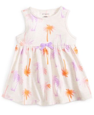 First Impressions Baby Girls Sleeveless Tie Dye Palm Tree Tunic ...