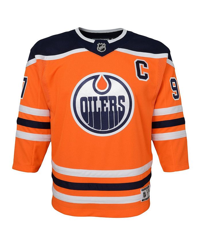 Outerstuff Big Boys Connor McDavid Orange Edmonton Oilers Home Premier ...