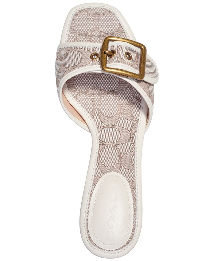 COACH Women's Margot Kitten-Heel Slide Sandals & Reviews - Sandals ...