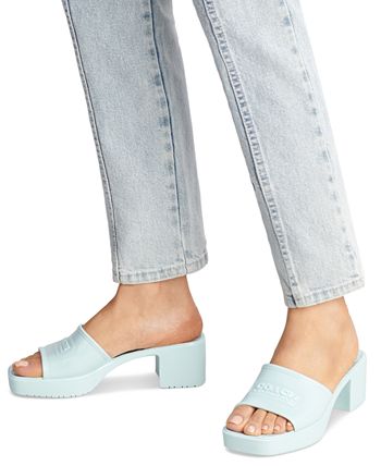 COACH Women's Scarlett Block-Heel Signature Jelly Sandals & Reviews ...