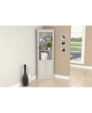 Inval America Two Door Corner Bookshelf - Macy's