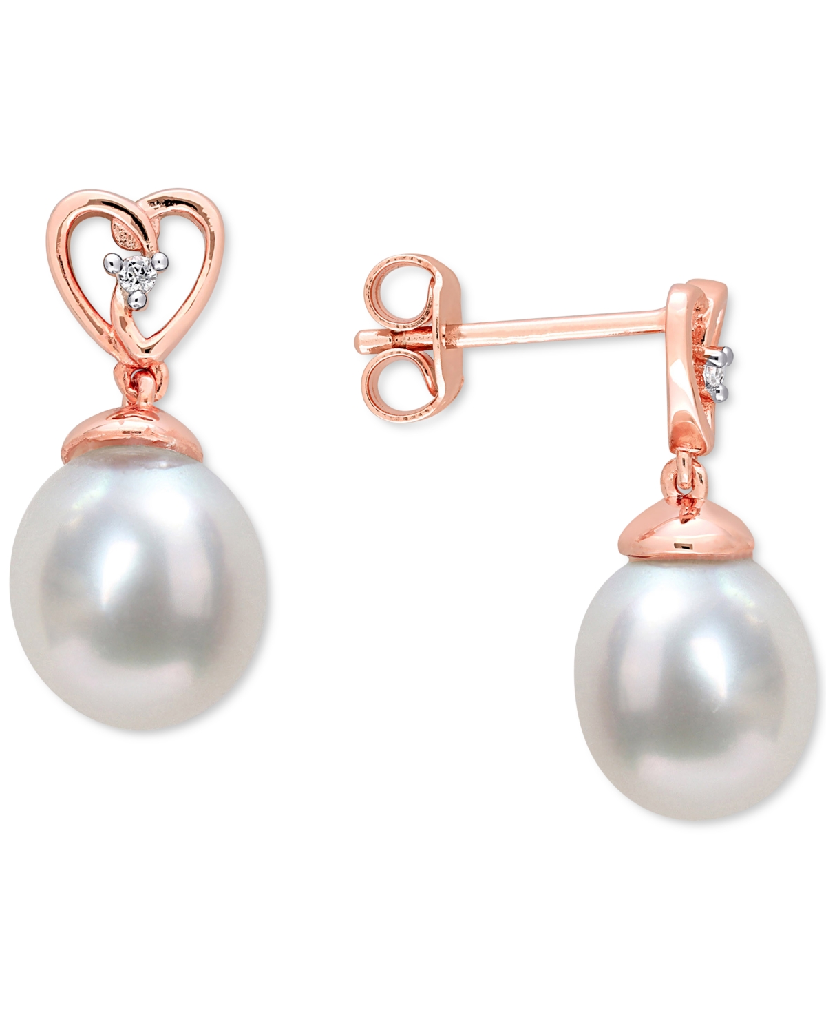 Click here for Cultured South Sea Oval Pearl (8-9mm) & White Topa... prices