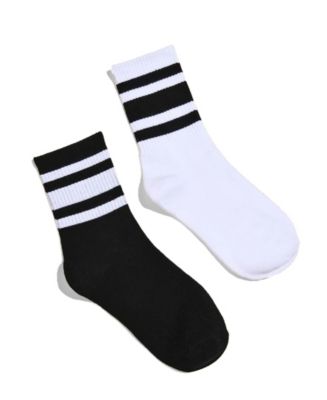 Stems Women's Three Striped Crew Socks, Pack of 2 - Macy's
