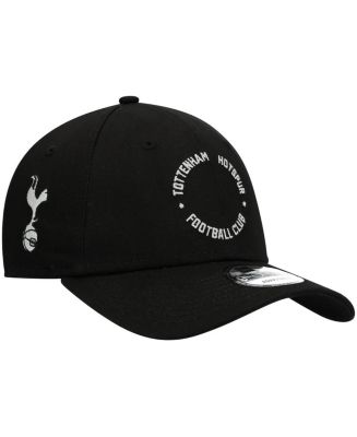 Men's New Era Black Tottenham Hotspur Circular Wordmark 9Forty ...