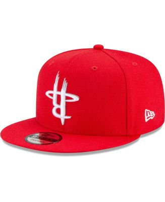 Men's New Era Red Houston Rockets Upside Down Logo 9Fifty Snapback Hat ...