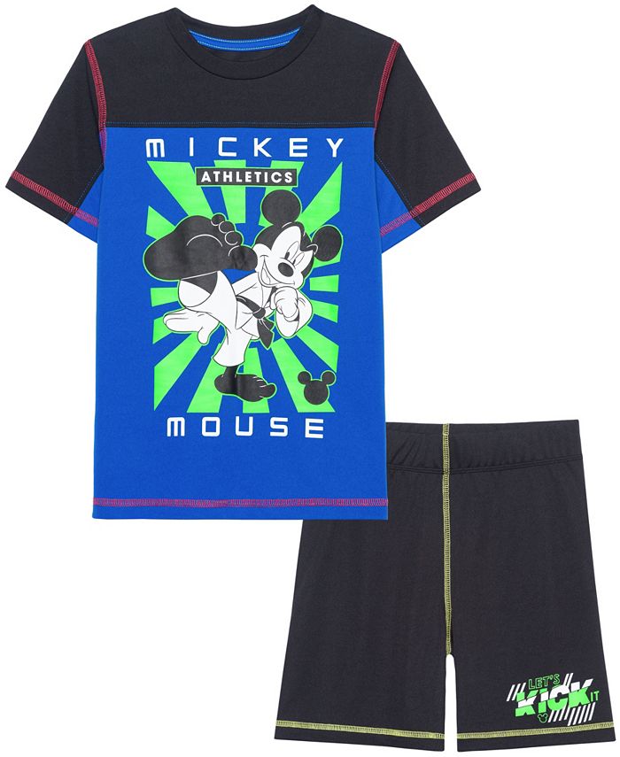 Mickey Mouse Little Boys Karate Mickey Active, 2 Piece Set - Macy's