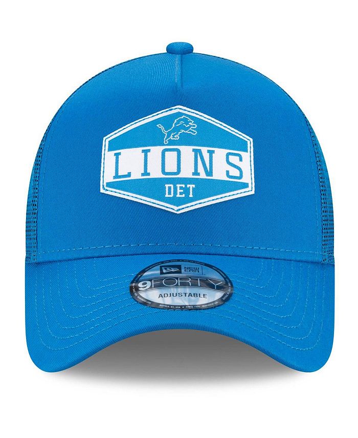 New Era Men's Blue Detroit Lions Hex Flow A-Frame 9Forty Adjustable Hat ...