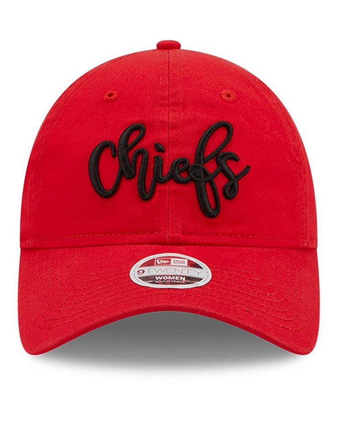New Era Big Girls Red Kansas City Chiefs Script 9Twenty Adjustable Hat ...