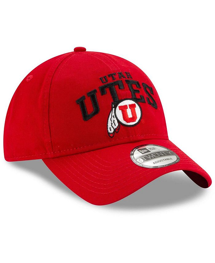 New Era Men's Red Utah Utes Arch Over Logo 9Twenty Adjustable Hat - Macy's