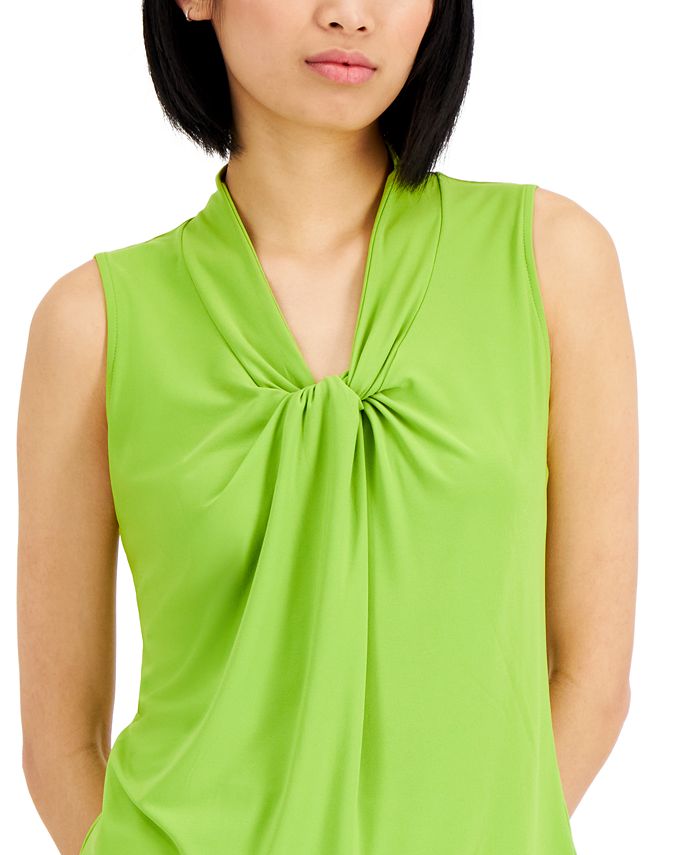 Kasper Women's Gathered-Front Stretch Knit Top - Macy's