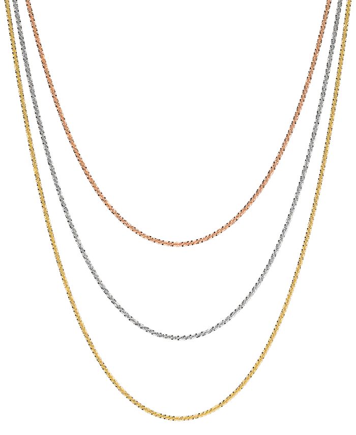 Macy's Sparkle Chain Necklace 16" (1-1/2mm) in 14K Rose Gold - Macy's
