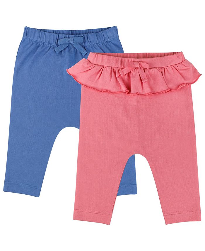 Mac & Moon Baby Girls Elastic Pull On Pants, Pack of 2 - Macy's