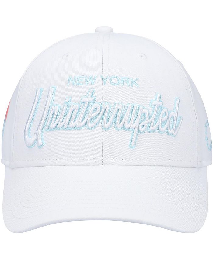 Mitchell & Ness Men's x Uninterrupted White New York Nets Logo Snapback ...