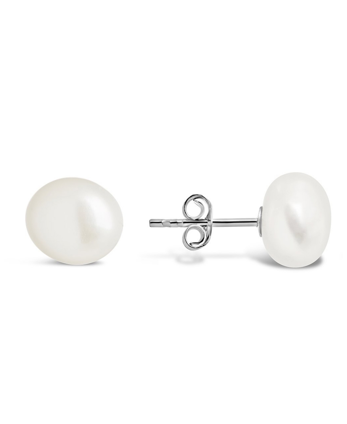 Click here for Baroque Imitation Pearl Stud Earrings - Sterling S... prices