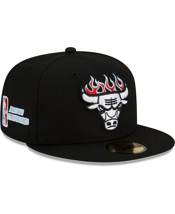 New Era Men's Black Chicago Bulls Eastern Conference Fire 59FIFTY ...