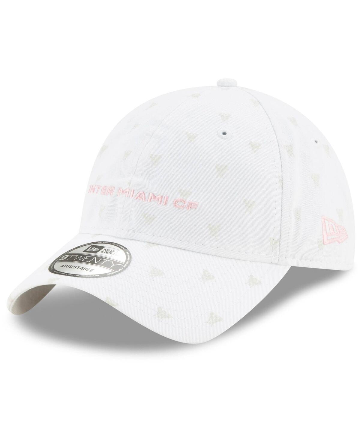 New Era Men's White Inter Miami Cf All Over Print 9twenty Adjustable ...