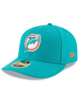 Men's Aqua Miami Dolphins Omaha Throwback Low Profile 59FIFTY Fitted ...