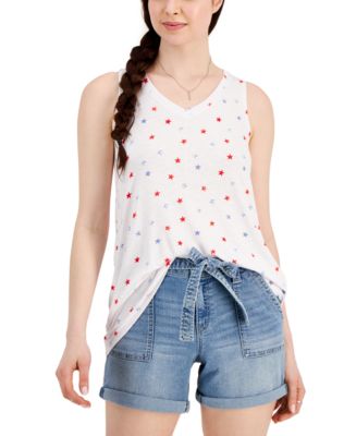 Style & Co Women's Star-Print Tank Top, Created for Macy's - Macy's