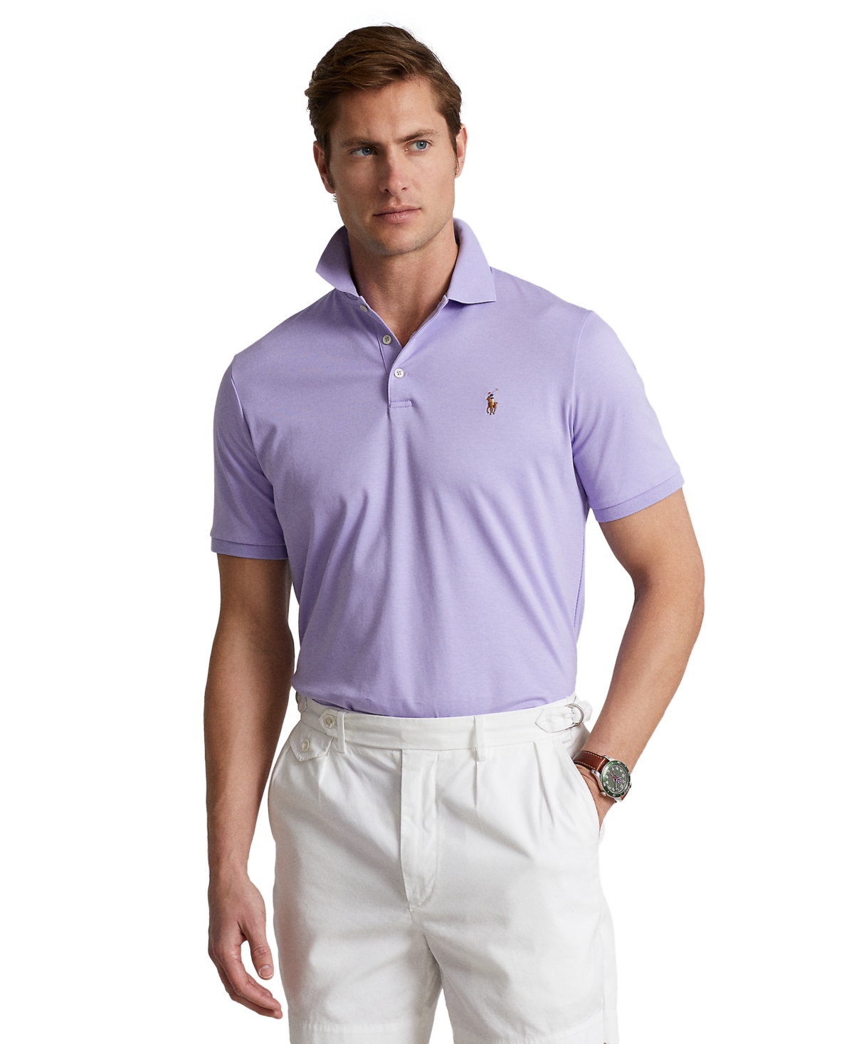 Polo Ralph Lauren Mens Classic Fit Soft Cotton Polo - Sky Lavender