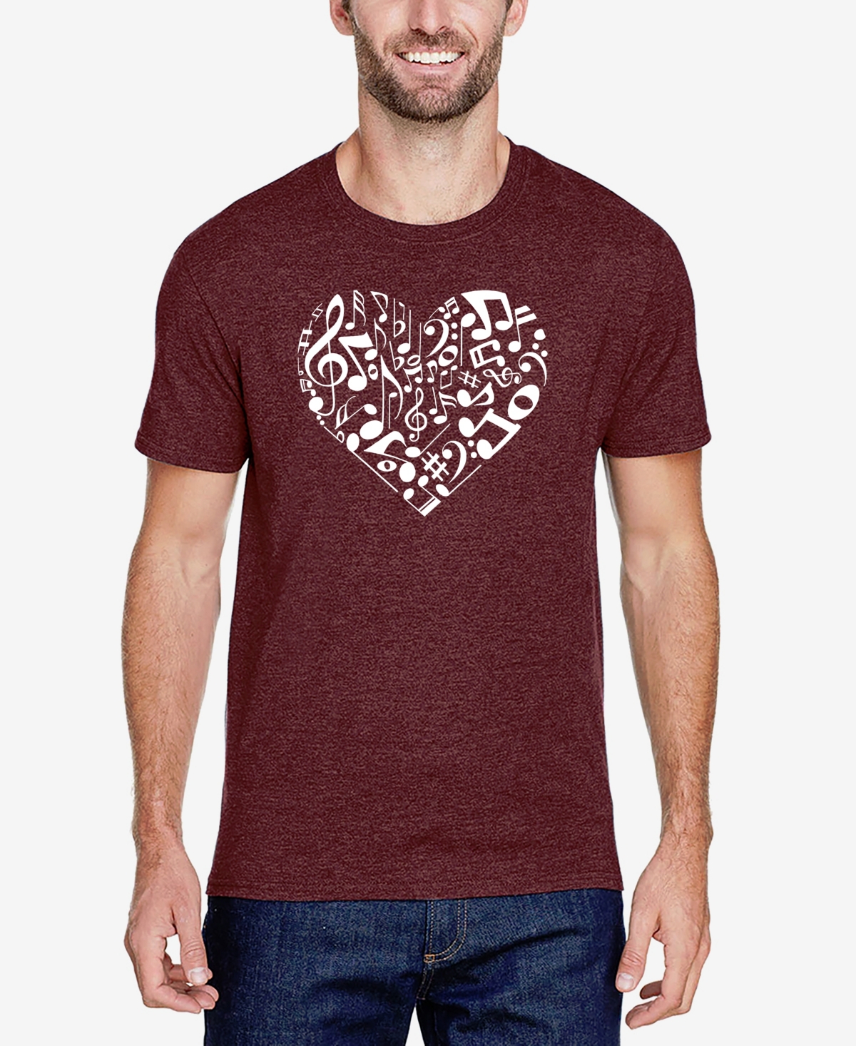 Click here for Mens Premium Blend Word Art Heart Notes T-shirt -... prices