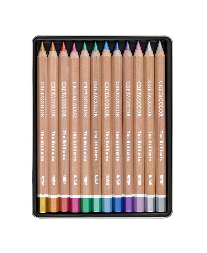 Cretacolor Mega Metallic Pencil Set, Tin Set of 12 - Macy's
