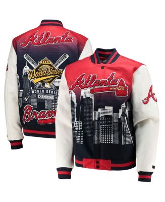 Men's Pro Standard Navy Atlanta Braves Remix Full-Zip Varsity Jacket ...